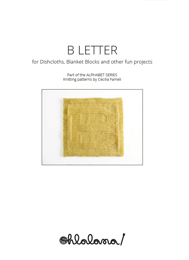 B letter knitting pattern - ALPHABET SERIES - Oh La Lana!