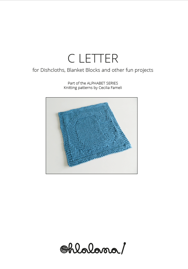 C letter knitting pattern - ALPHABET SERIES - Oh La Lana!
