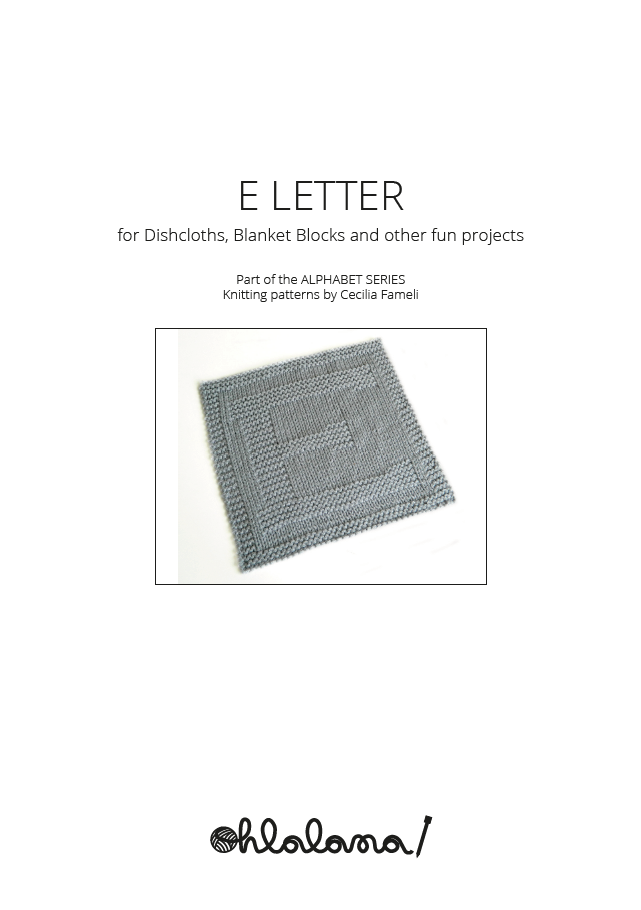 E letter knitting pattern - ALPHABET SERIES - Oh La Lana!