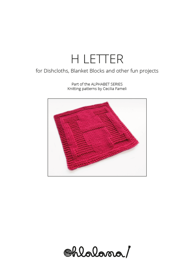 H letter knitting pattern - ALPHABET SERIES - Oh La Lana!