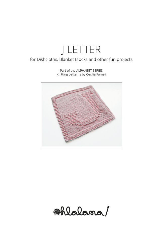 J letter knitting pattern - ALPHABET SERIES - Oh La Lana!