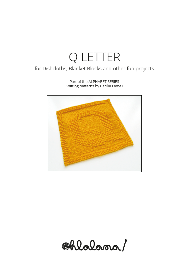 Q letter knitting pattern - ALPHABET SERIES - Oh La Lana!