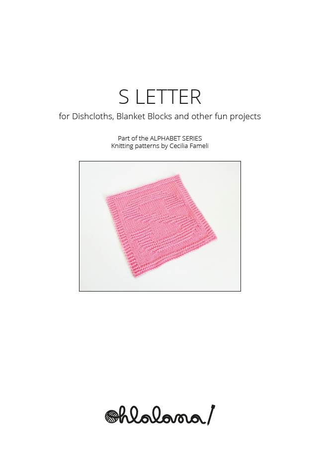 S letter knitting pattern - ALPHABET SERIES - Oh La Lana!