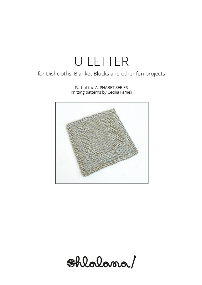 U letter knitting pattern - ALPHABET SERIES - Oh La Lana!