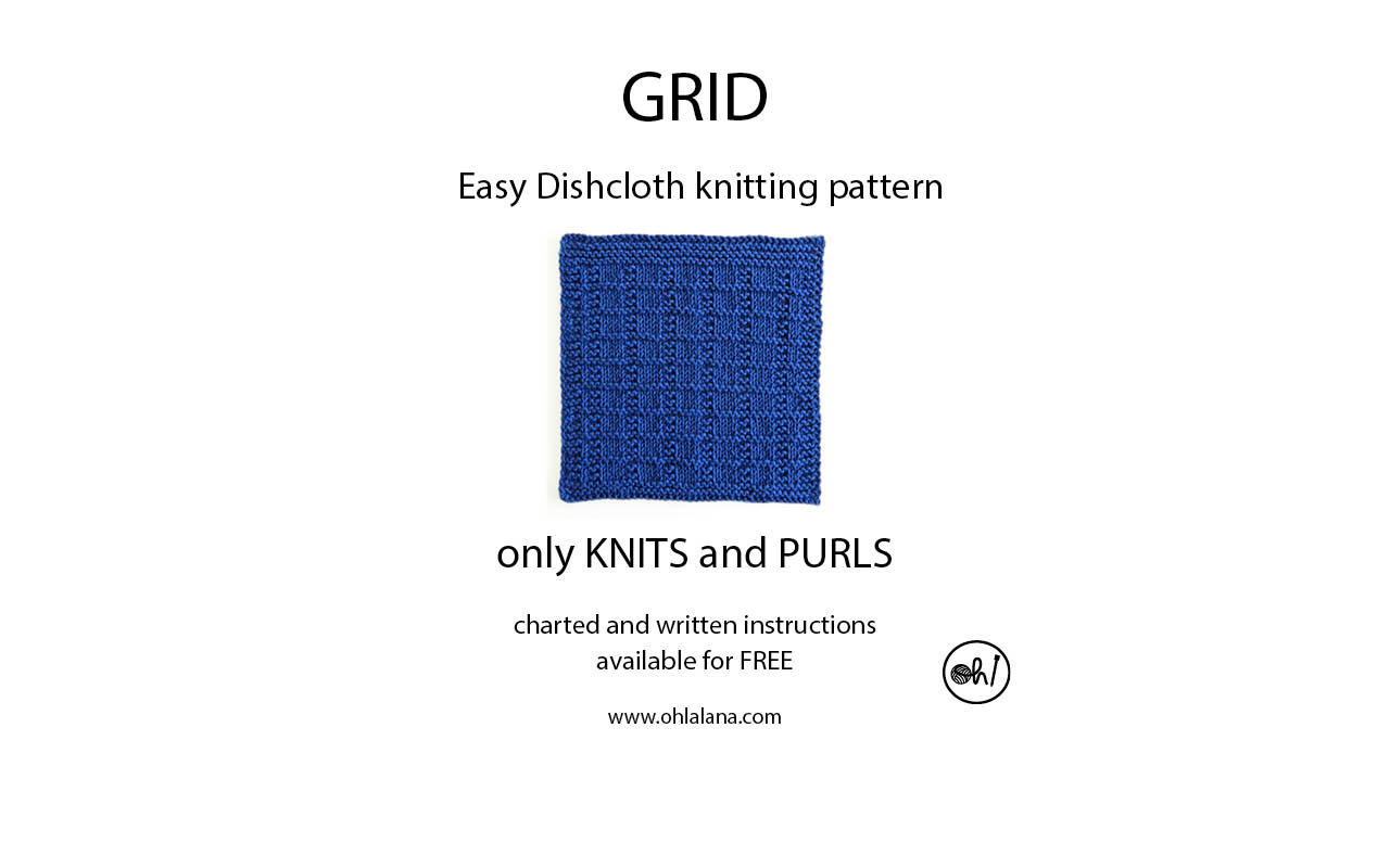 GRID stitch pattern: Block 46 of 52SP - Oh La Lana! knitting blog