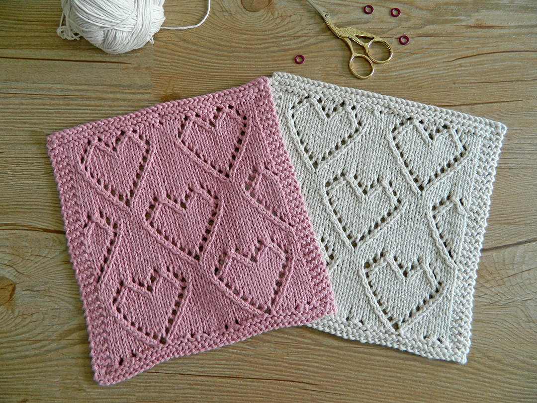LACE HEARTS pattern 52SP sized - Valentines knitting - Oh La Lana!