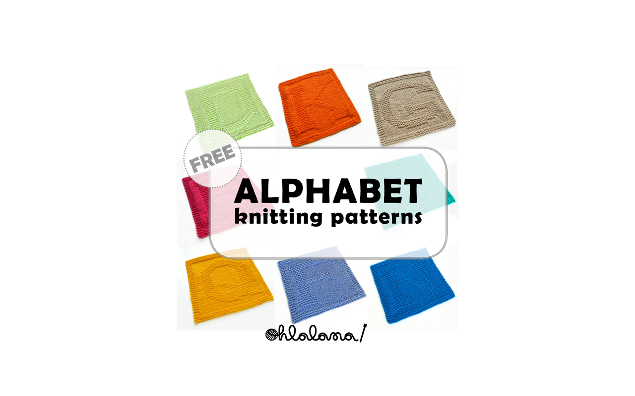 Free knitting letters A to Z - Oh La Lana! knitting blog