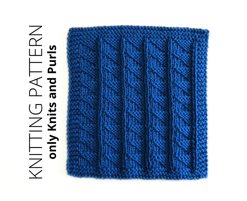 FLAGS knitting pattern for dishcloths or blocks