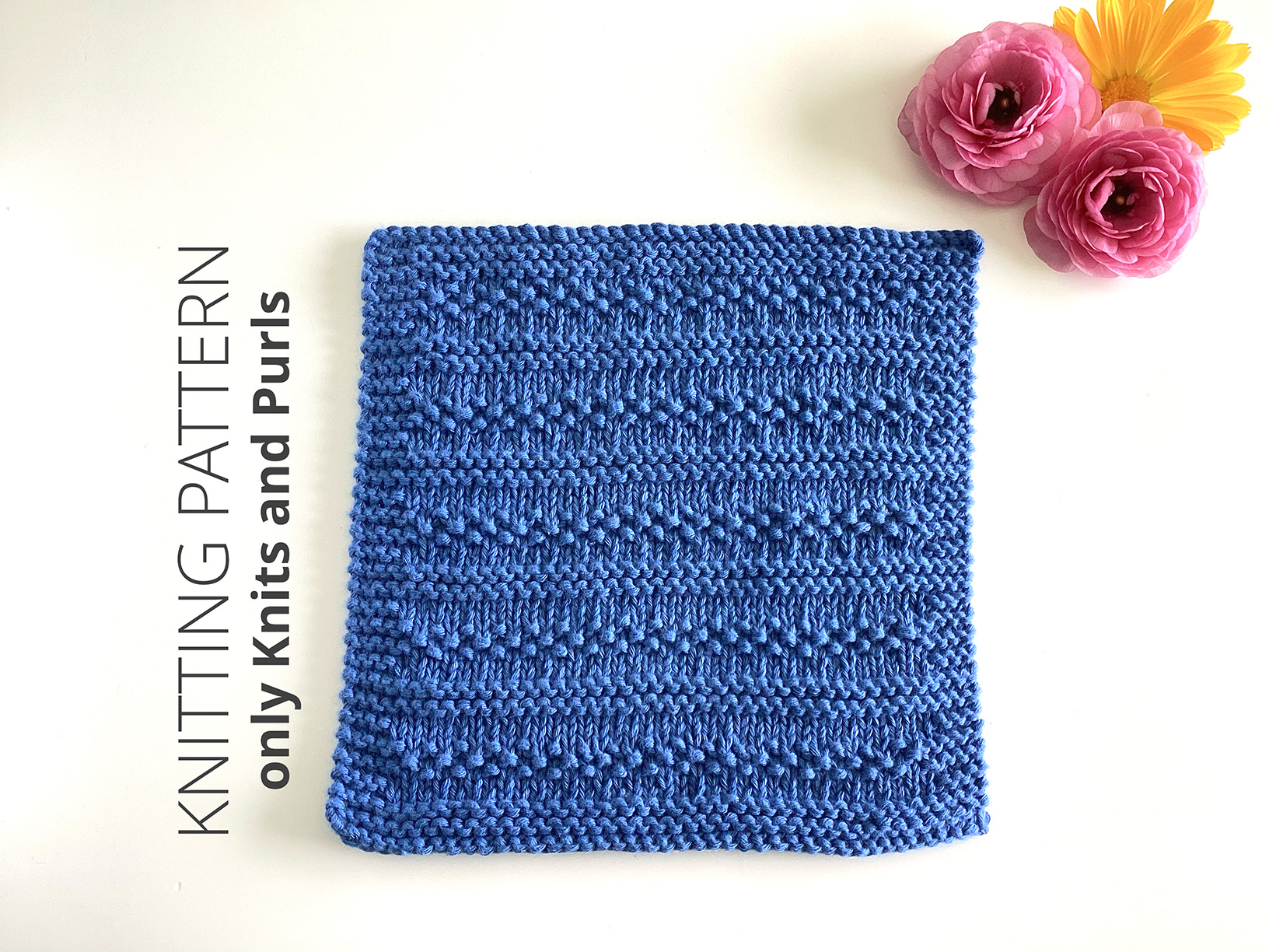 Easy beginner dishcloth pattern - Oh La Lana! knitting blog