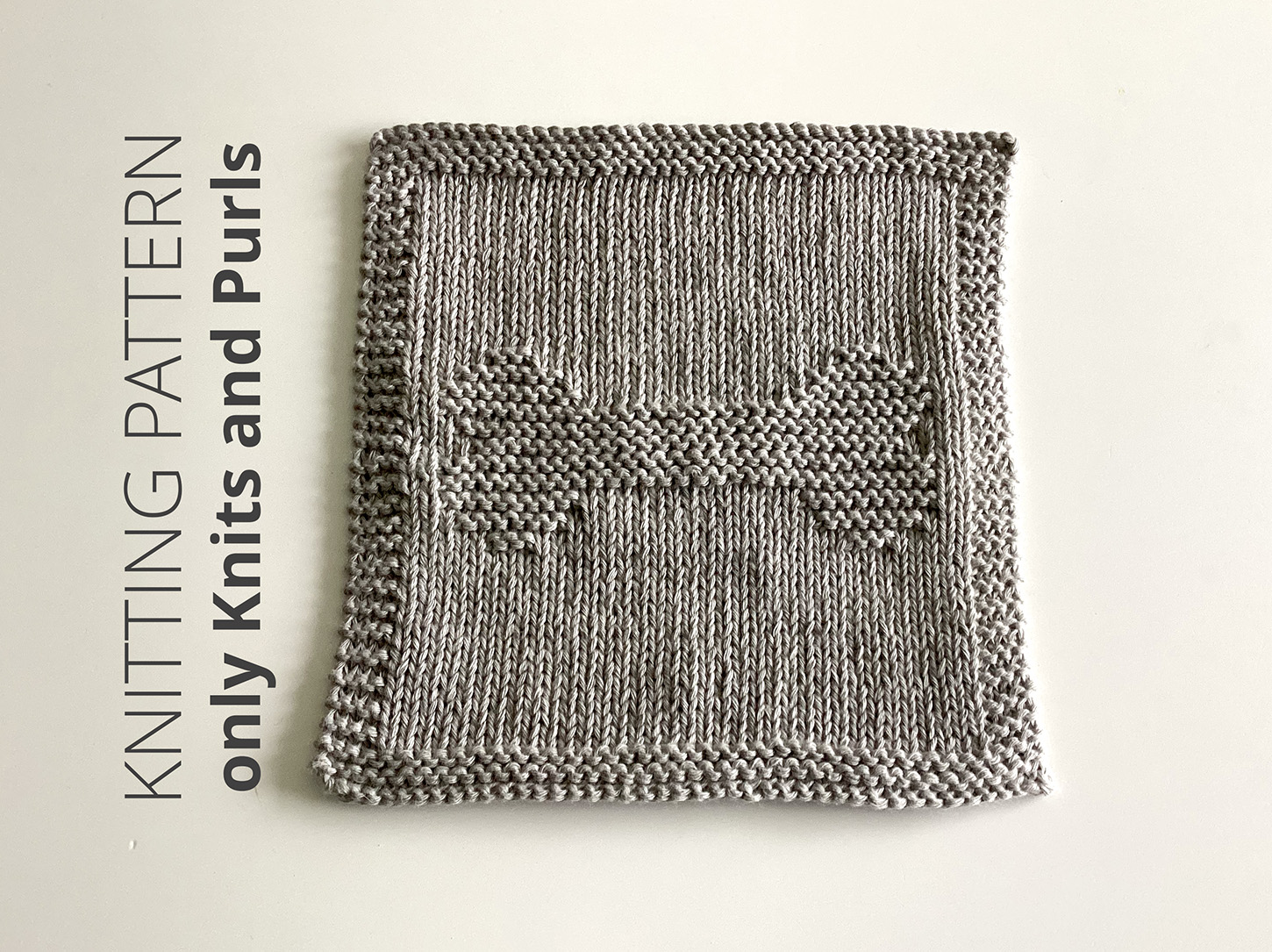 BONE dishcloth knitting pattern (52SP sized) - Oh La Lana!