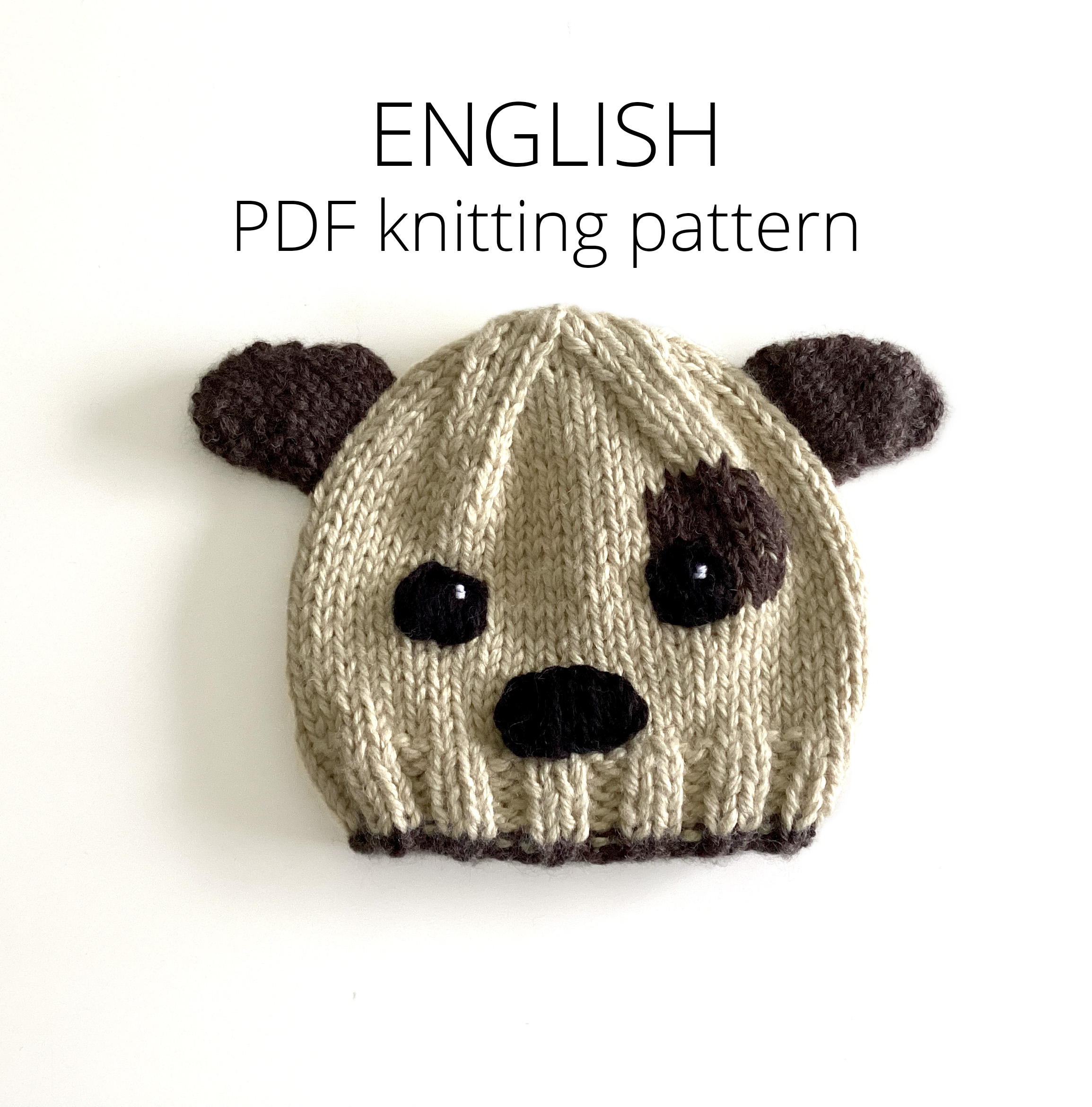 DOG Hat Knitting Pattern - Oh La Lana! Designs