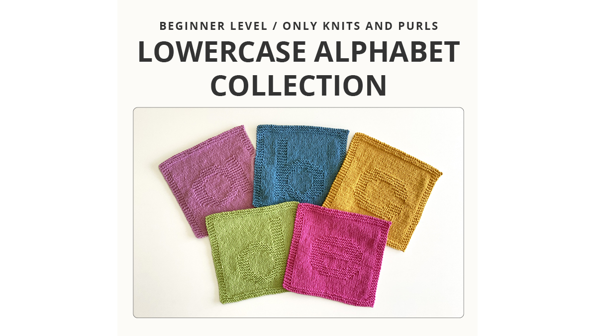 Lowercase Alphabet Knitting Charts | Oh La Lana!